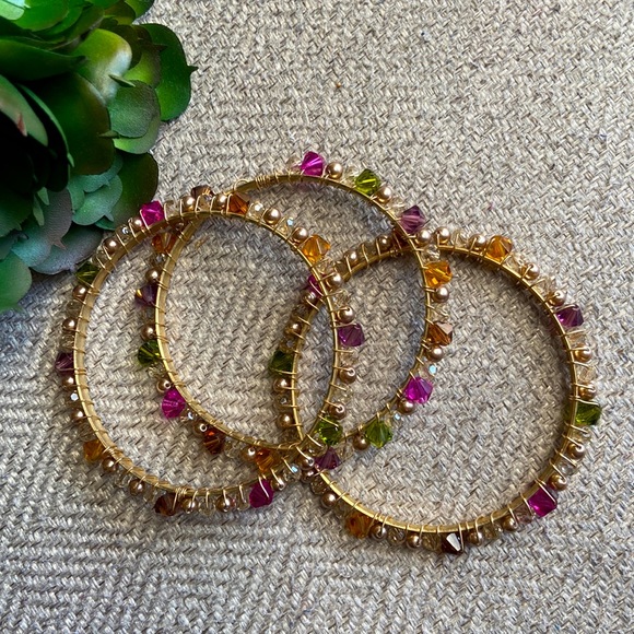 Hand Crafted | Jewelry | Vintage Hand Crafted Color Crystals Beads ...